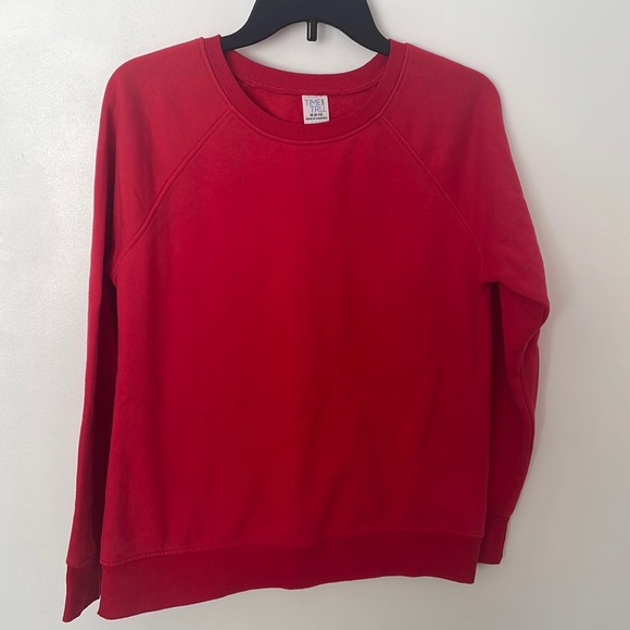 Time and Tru | Tops | Time Tru Basic Red Sweatshirt | Poshmark